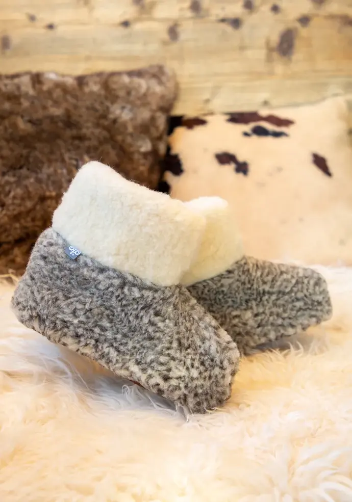 Gros chaussons moelleux et chauds pour femme